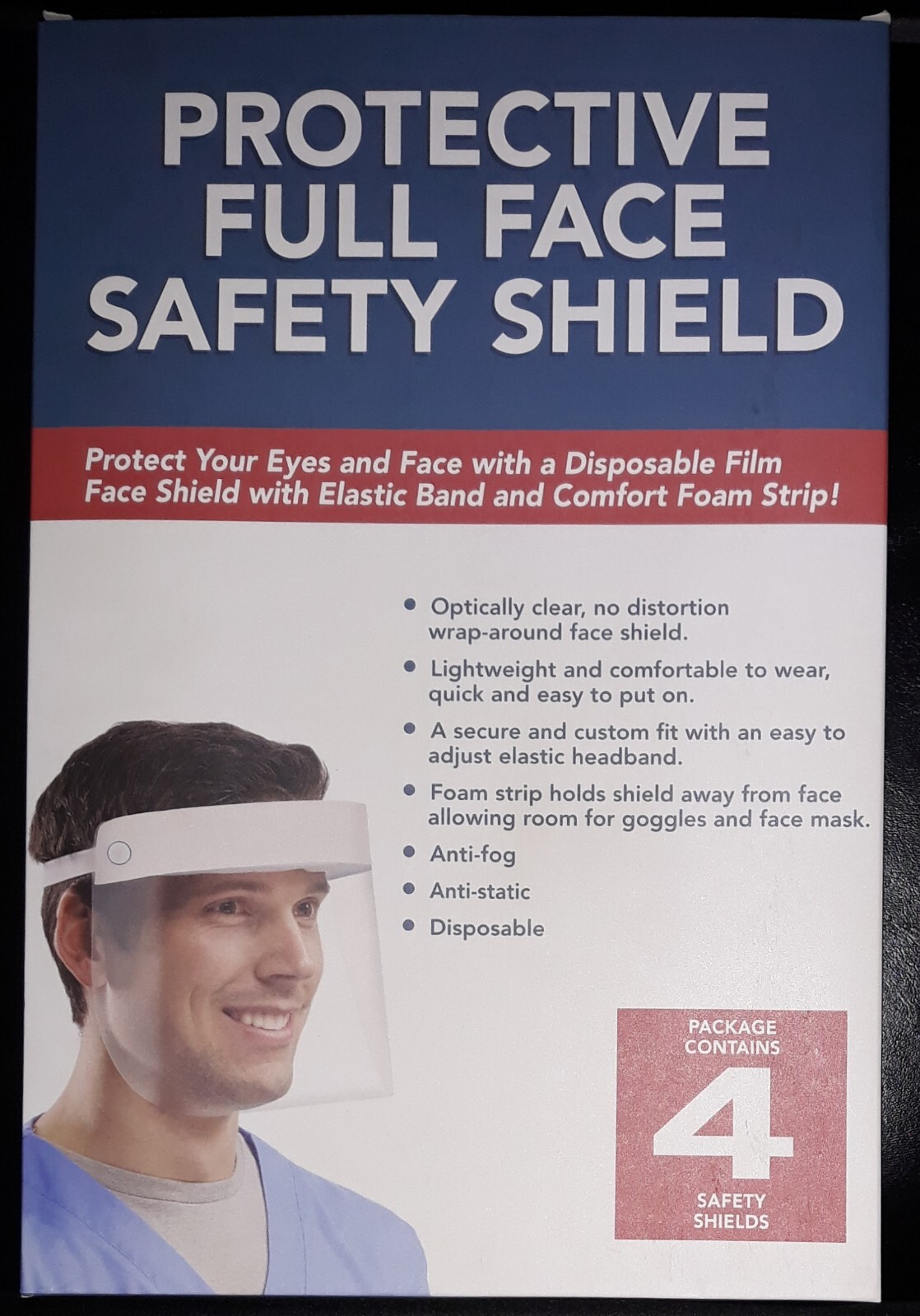 Protective Full Face Safety Shield Brand New 4 Safety Shields | eBay