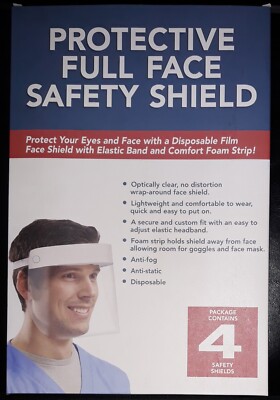 Protective Full Face Safety Shield Brand New 4 Safety Shields | eBay