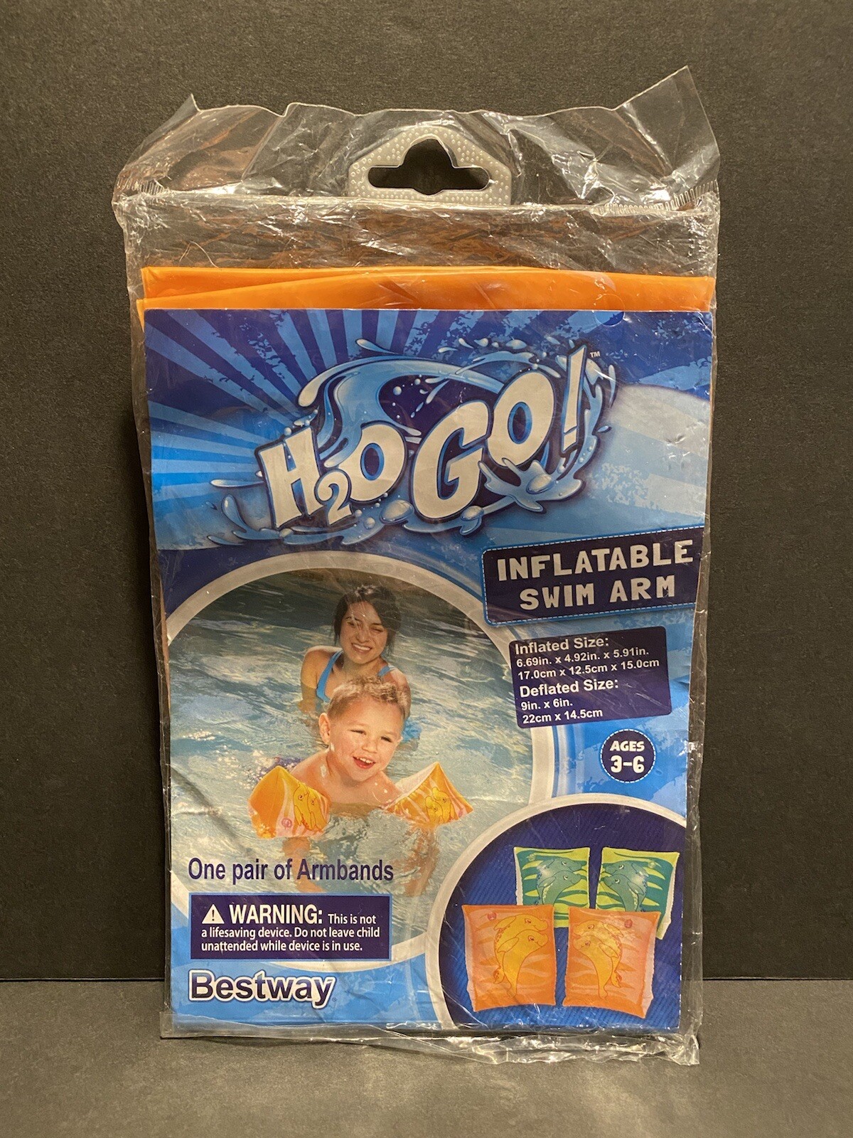 H2o Go Inflatable Swim Arms Kids Ages 3 to 6 Yellow Floats 1 Pair for ...