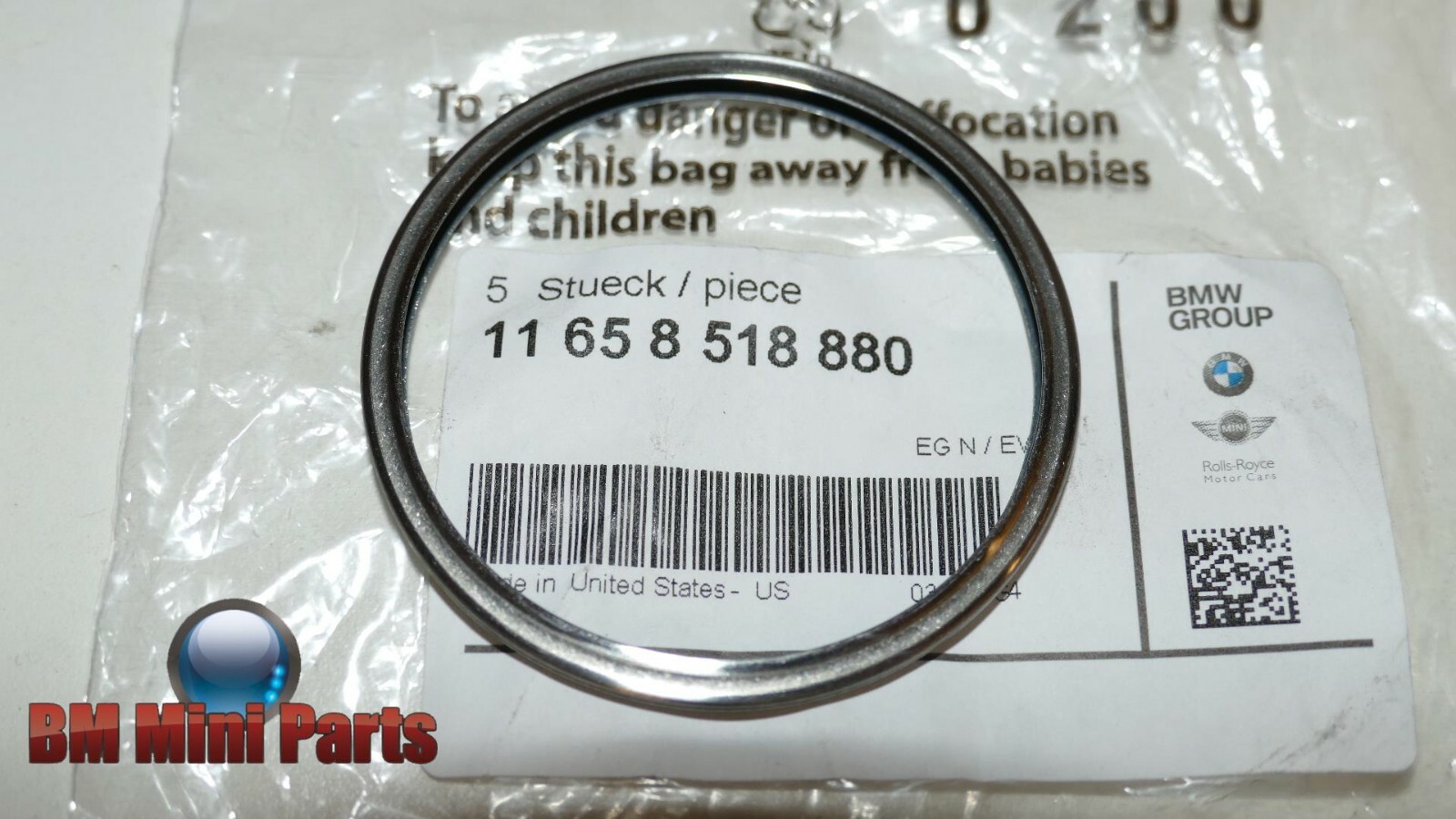 Genuine BMW X5 M X6 E70 E71 F01 F02 F10 F11 F15 F16 Gasket Steel ...