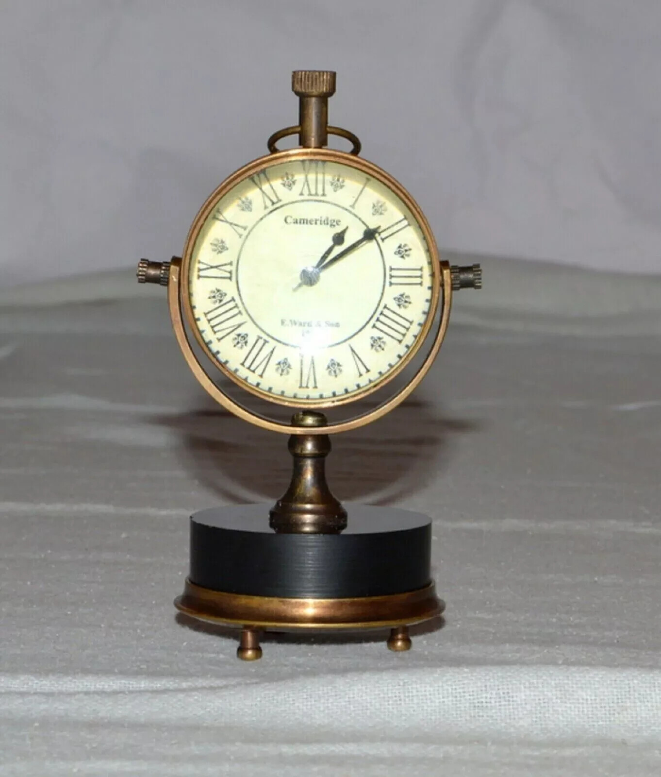 Brass Desk Clock Vintage Table top Decorative Gift | eBay