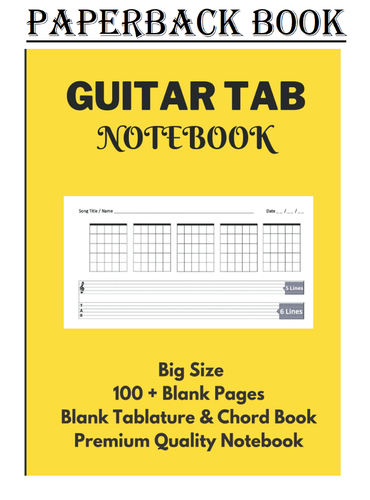 Guitar Tab Notebook: Blank Tablature & Chord Book for Guitar Manuscript ...