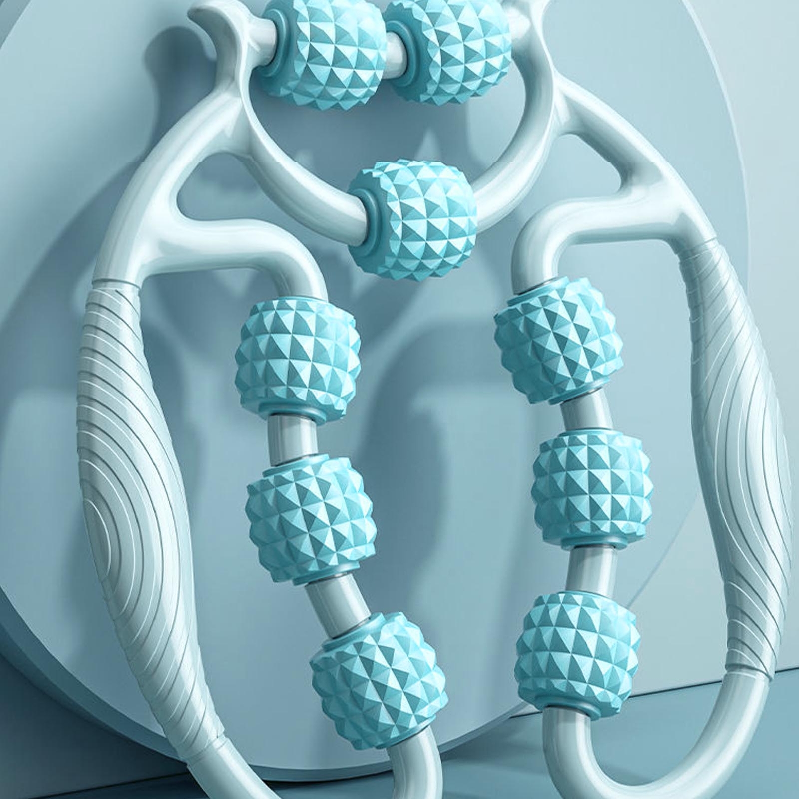 (Sky Blue)Leg Muscle Roller Massager Portable Bodybuilding Equipment ...