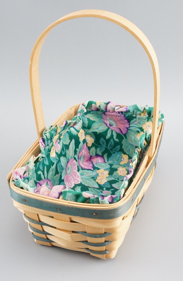 VTG 1993 Small Signed Longaberger Easter Basket And Liner 10" x 6" | eBay