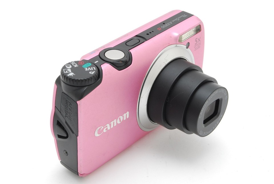[N MINT] Canon Powershot A3300 IS PINK w/charger 16.0MP Digital Camera ...