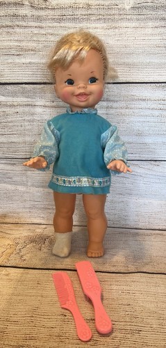 Vtg-1972-70s-Mattel-Cathy Quick Curl-Kathy-Doll-Original Blue Dress ...