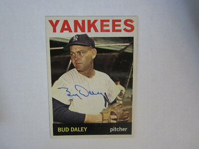 1964 Topps # 164 Bud Daley Autograph Signed Card (M) New York Yankees ...