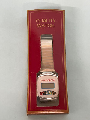 Digital Jeff Gordon # 24 Stainless Steel Stretch Band Watch | eBay