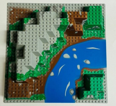 Lego Platform 6024 Raised Base Plate 32x32 Canyon River Water | eBay