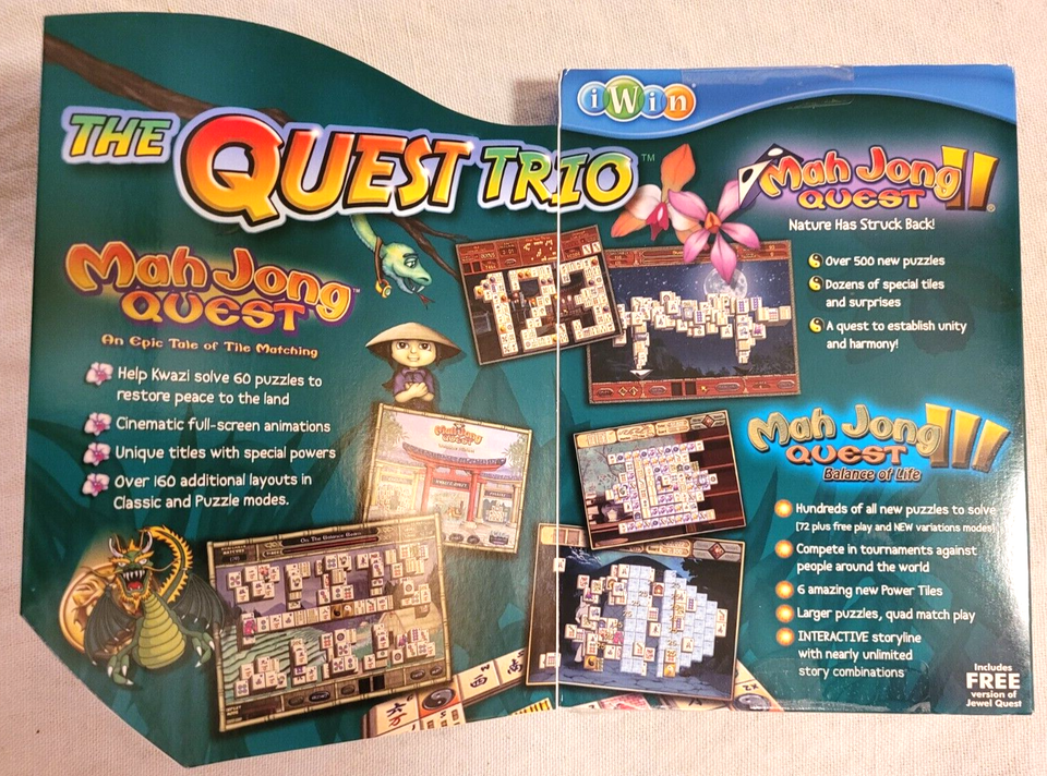 The Quest Trio - Mahjong Games - Windows Vista, XP, 2000 | eBay