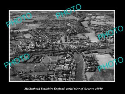 OLD 8x6 HISTORIC PHOTO OF MAIDENHEAD ENGLAND AERIAL VIEW OF THE TOWN ...