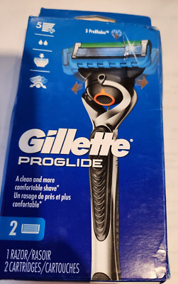 Gillette ProGlide Shaving Bundle 1 Razor Handle and 2 Cartridges | eBay