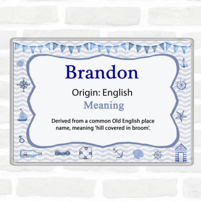 Brandon Name Meaning Jumbo Fridge Magnet Nautical | eBay UK