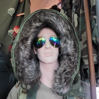 M-1951 US Army Fishtail Parka Hood Fur replaced M51 M1951 | eBay