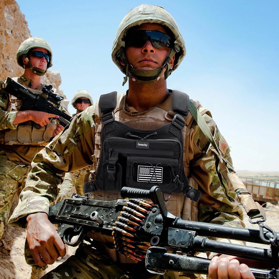 Tactical Combat Chest Rig Bag Front Pouch Recon Kit Pack Sport ...