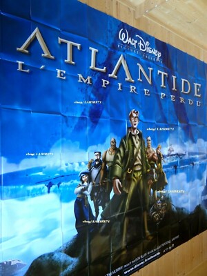 ATLANTIDE L'EMPIRE PERDU affiche cinema geante 3x4m dessin animation ...
