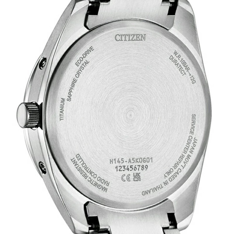 Citizen Collection CB0261-53E Black Eco-Drive Solar Atomic Titanium Men ...