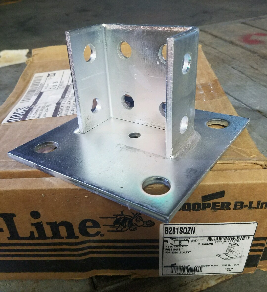 B281SQZN B-Line double post base | eBay