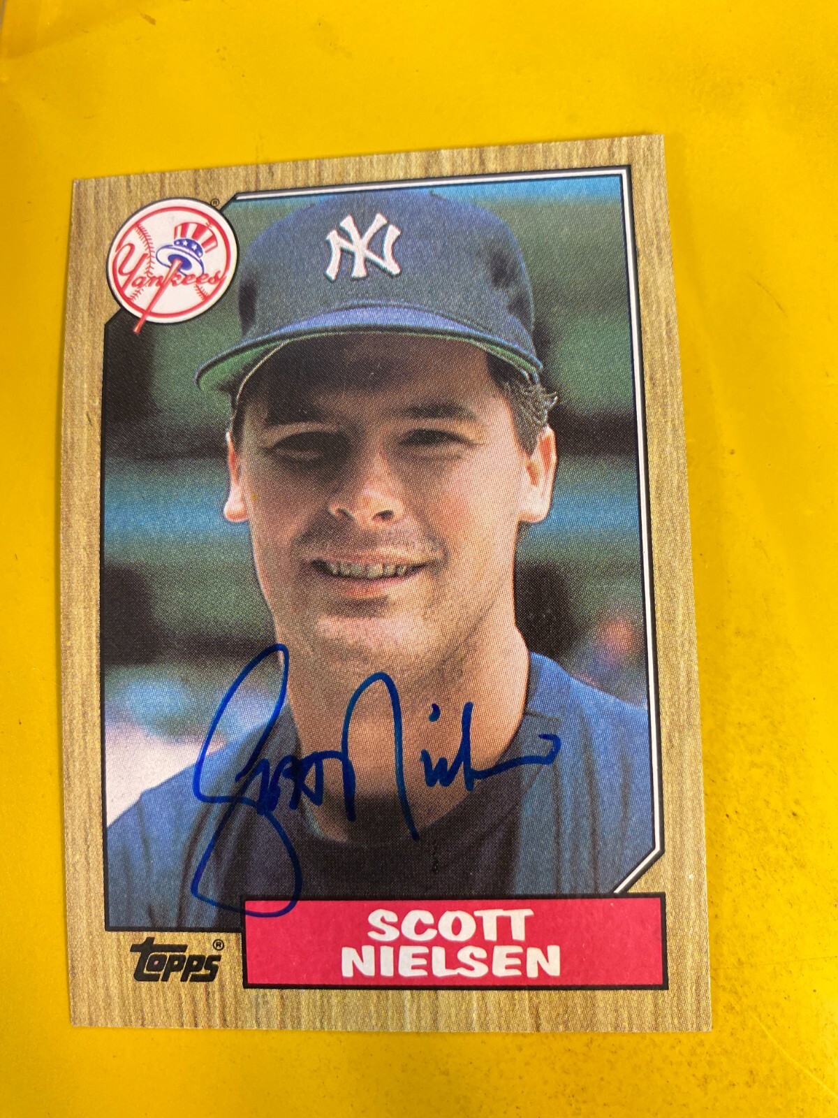 RS6327 1987 Topps #57 Scott Nielsen YANKEES HAND SIGNED AUTOGRAPH | eBay