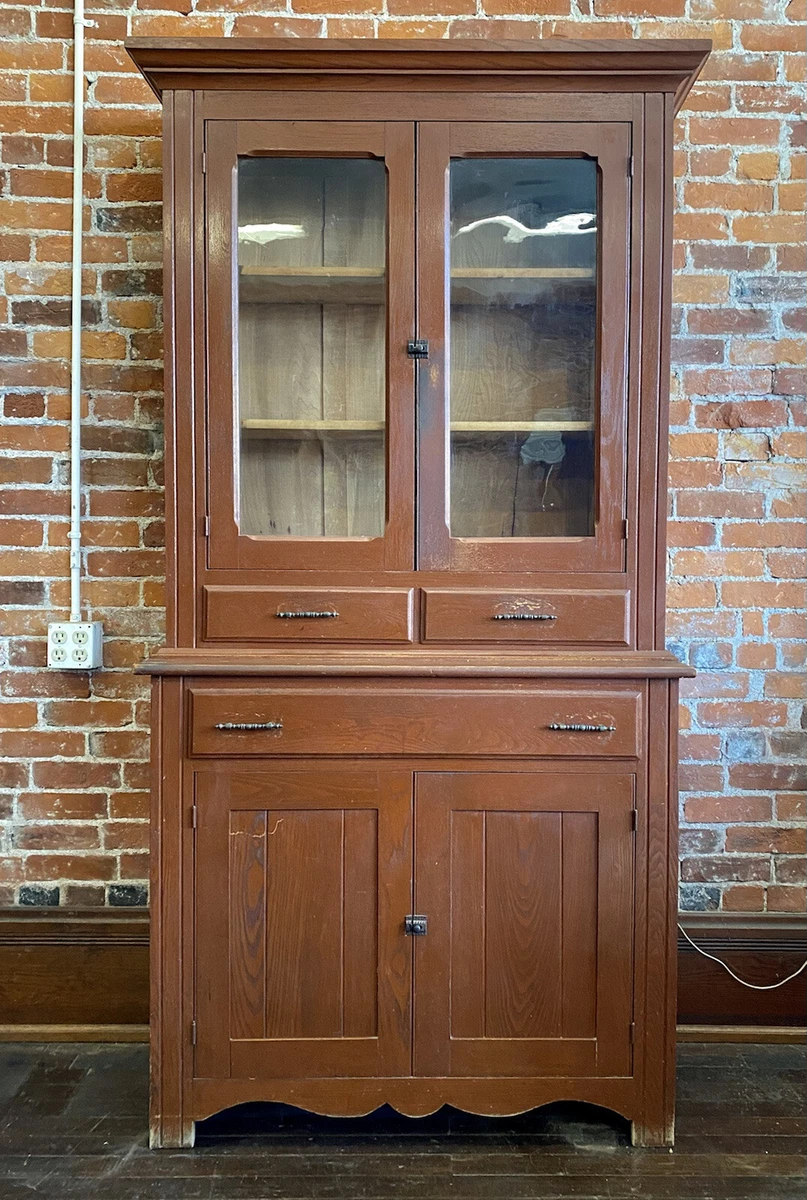 Rustic Corner China Hutch