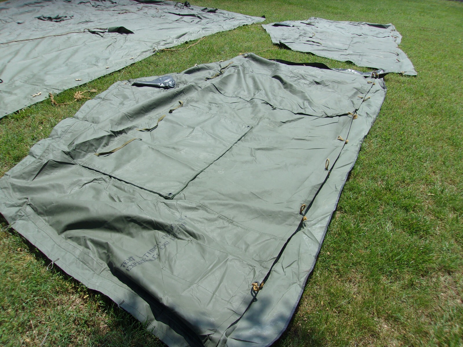 MILITARY 16x16 FRAME TENT SURPLUS US ARMY ..NO FRAMES INCLUDED CAMPING ...