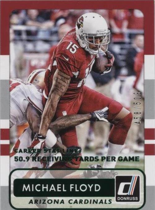 2015 Panini Donruss - Michael Floyd #104 Career Stat Line /509 for sale ...