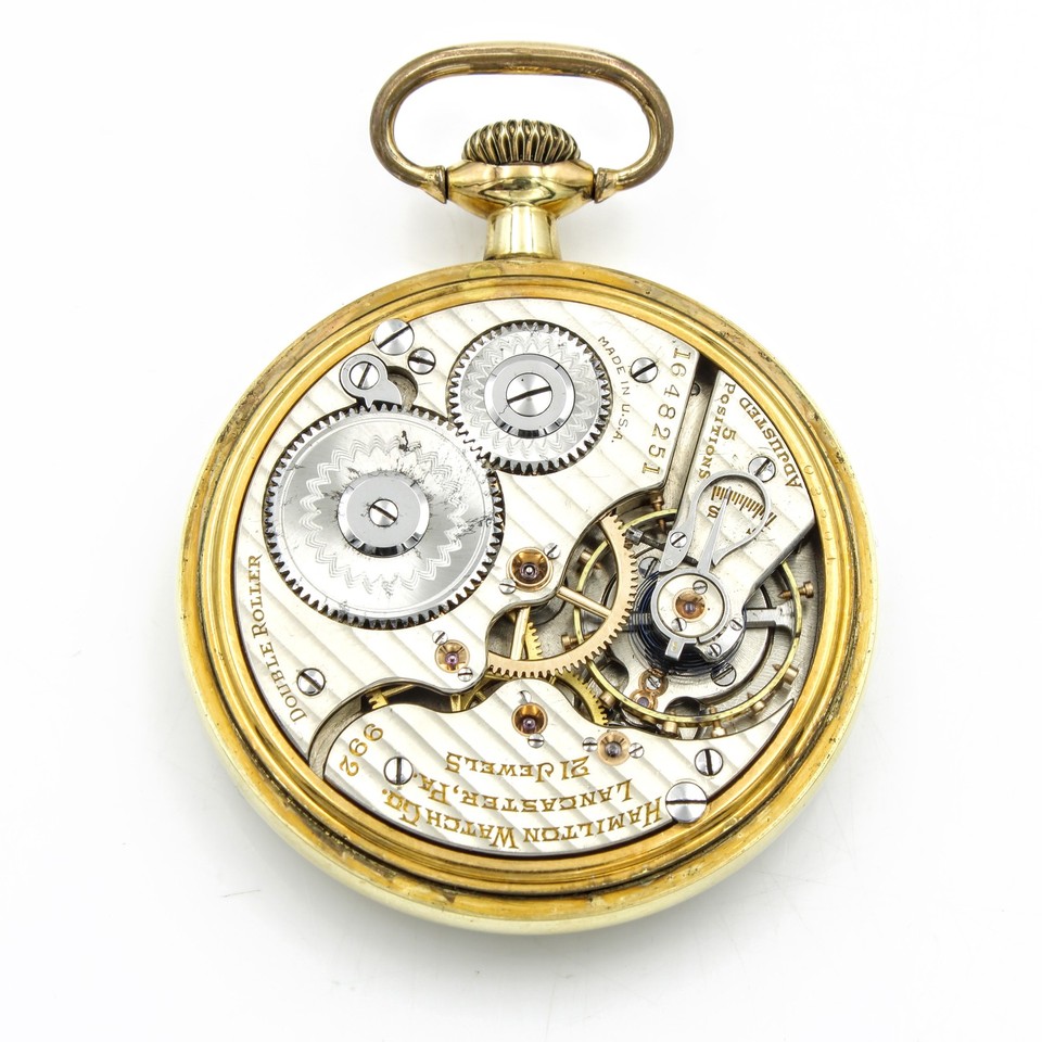 1923 Hamilton 21j Montgomery Dial Grade 992 16s Men's Pocket Watch # ...