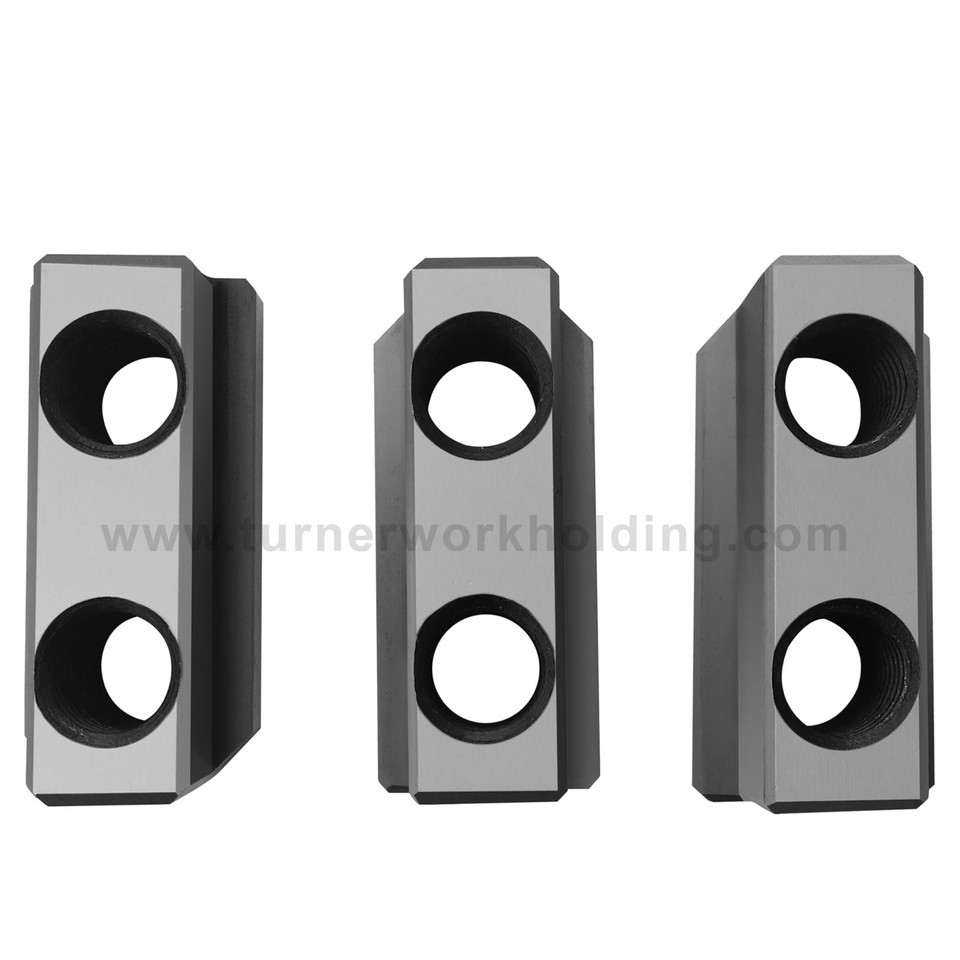 TURNER 8" JAWS T-NUTS 3 PCS SET FOR B-208 KITAGAWA SAMCHULLY CNC LATHE ...