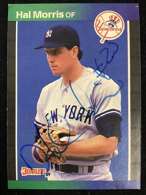 Hal Morris Signed 1988 Leaf #545 Baseball Card New York Yankees ...
