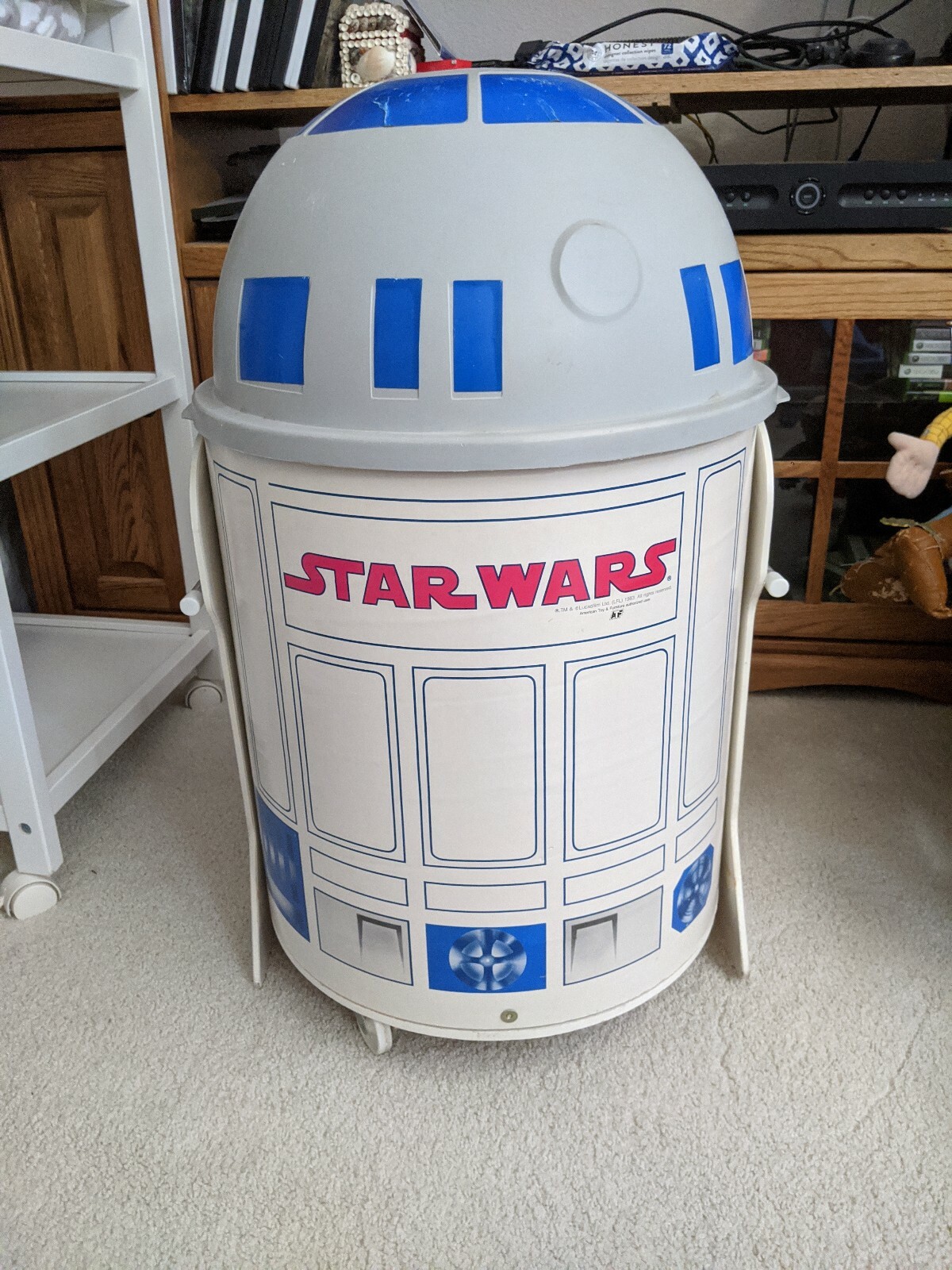 1983 Star Wars R2-D2 Toy Toter Toy Box Almost 3ft Tall Rolling Wheels ...