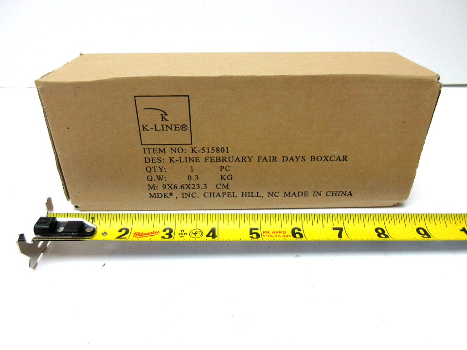 K-LINE K-515801 FEBRUARY 2004 FAIR DAYS O27 GAUGE BOXCAR - MINT ...