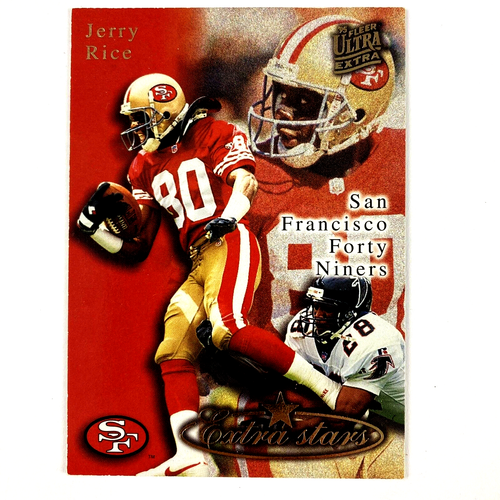 Jerry Rice 1995 Fleer Ultra Extra Stars Card #524 San Francisco 49ers ...
