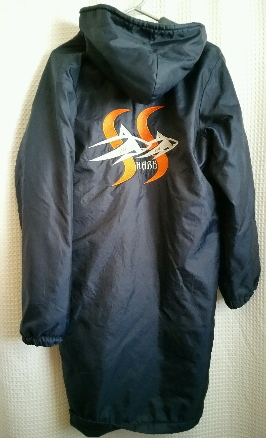 Long Swimmer Coat Jacket Hooded Navy Blue SHARK Adult Unisex XXS by ...