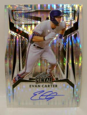 EVAN CARTER #2 /6 AUTO AUTOGRAPHED LEAF METAL BASEBALL 2023 | eBay
