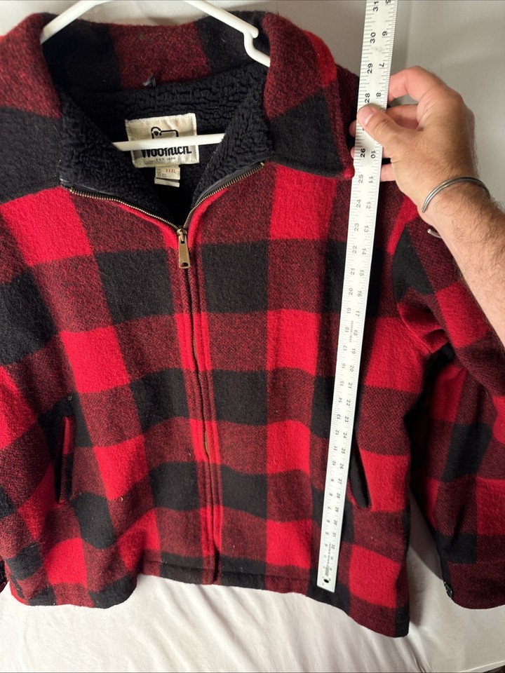 VTG Woolrich Buffalo Plaid Hunting Jacket Men Size XXXL 3XL Made In USA ...