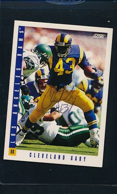 1993 Score #53 Cleveland Gary Rams Signed Auto *53204 | eBay