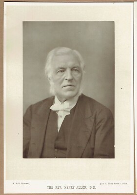 Rev Henry Allon, English divine. Victorian Woodburytype Photograph ...