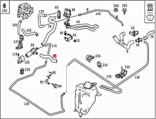 Genuine MERCEDES S210 W210 E-CLASS W210 Break S210 Estate Hose ...