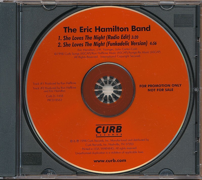 Eric Hamilton Band - She Loves the Night RARE promo CD single w ...