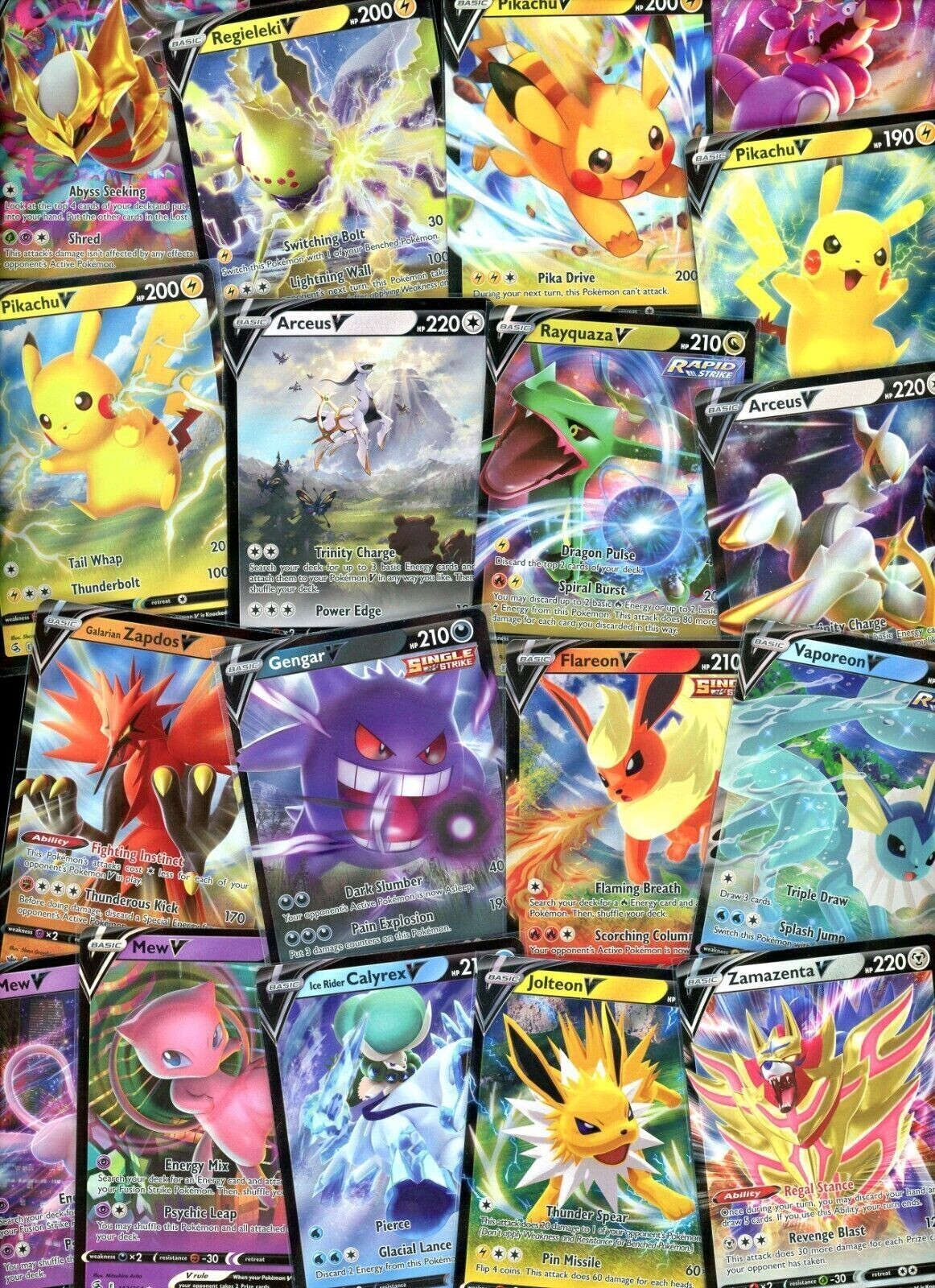 Pokemon Card Lot 100 Official TCG Cards 2 Ultra Rares Included - V GX ...