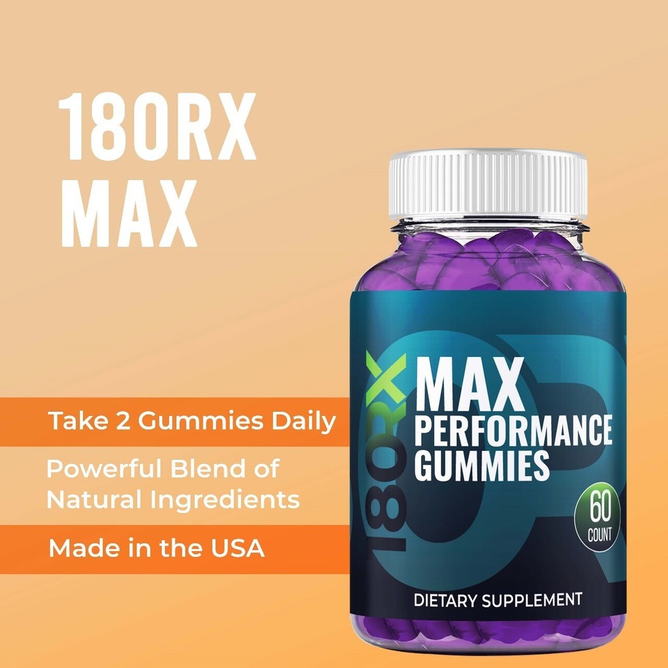 (3 Pack) 180RX Gummies for Men – 180 RX Male Performance Gummies ...
