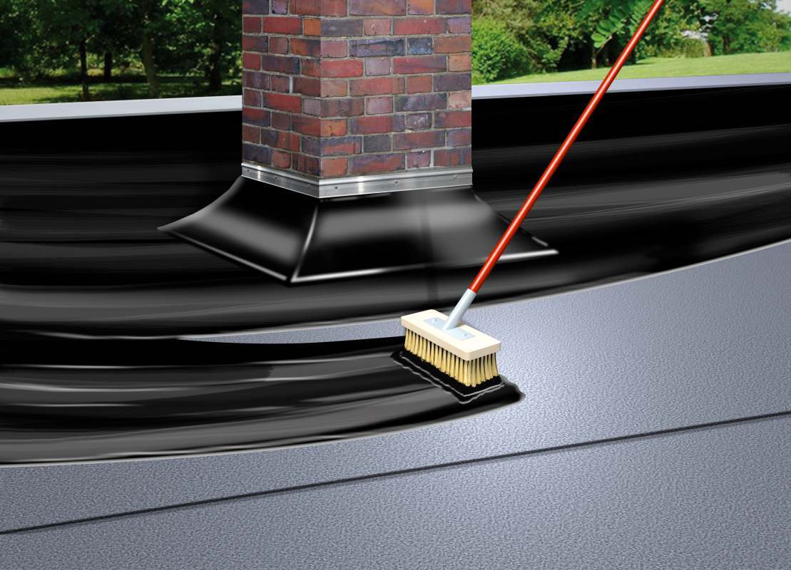 MEM Dachlack 10l - Bitumenanstrich Bitumen Dachabdichtung Kaltanstrich ...