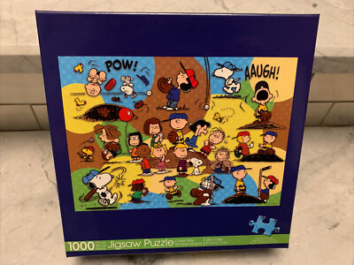 Jigsaw Puzzle Snoopy PEANUTS Let's play BASEBALL 1000 piece NEW SEALED ...