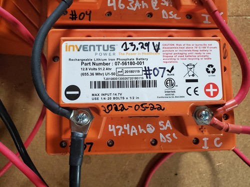 12V LiFePO4 (Inventus U1-45) Reconditioned Battery; Touchpoint ...