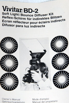 Vivitar BD-2 Bounce Diffuser for 283 285 285hv, soft light flash Kit ...