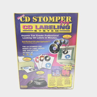 CD Stomper Pro CD Label Design Applicator System Kit PC & Mac Software ...