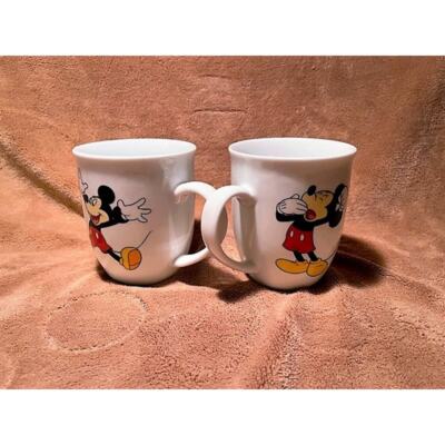 Pair of Mickey Good Morning/Good Night 14oz Rounded Bottom Coffee Mugs ...