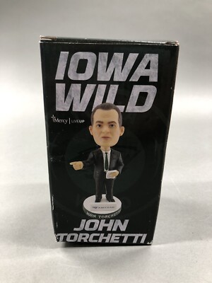 New Open Box Coach John Torchetti Iowa Wild Hockey Bobblehead SGA FREE ...
