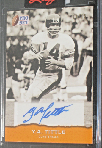 Y.A. Tittle 2022 Leaf Pro Set Autograph Orange (14/15) His Jersey #! NY ...