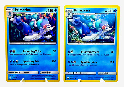 Primarina 41/149- Sun & Moon Base Set Cracked Ice Holo & Non Holo Set ...